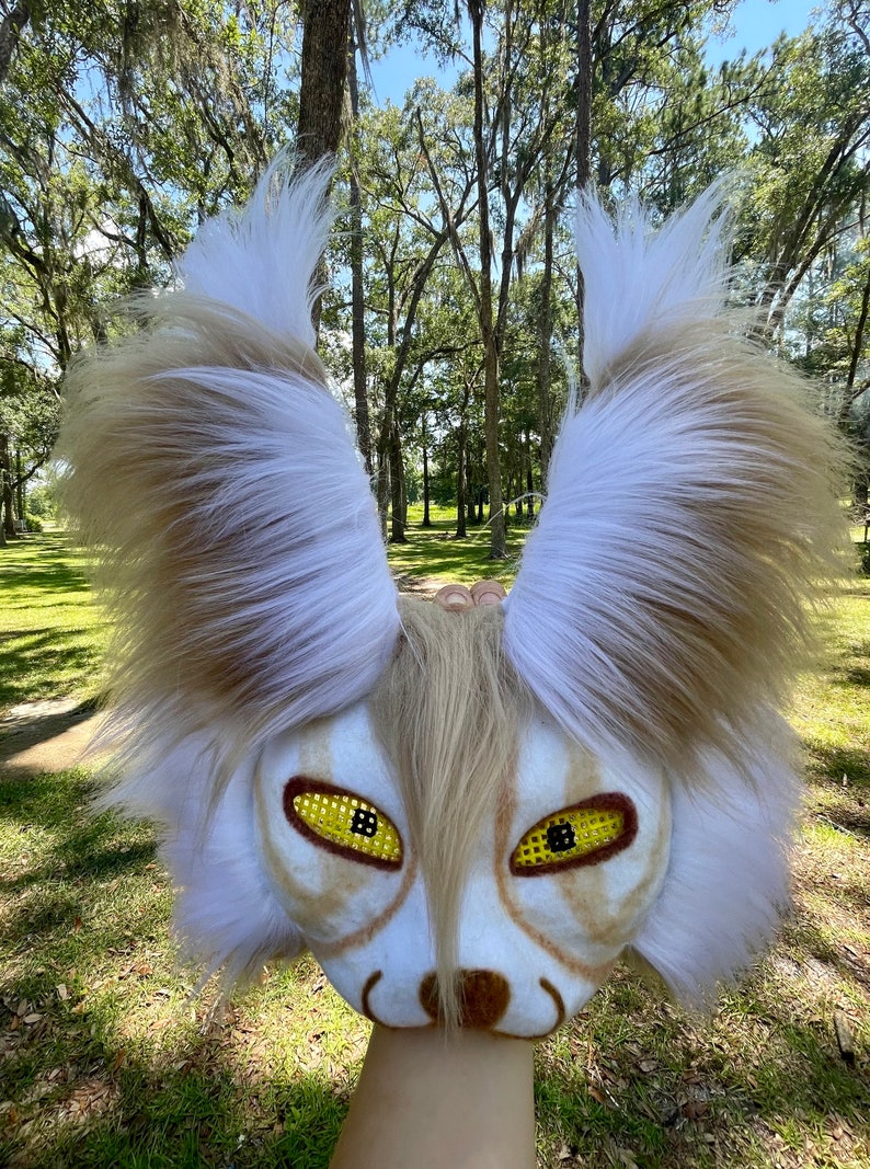 Rare Lynx Therian Mask . Fluffy and Furry Masks Hand Painted. Unique ...