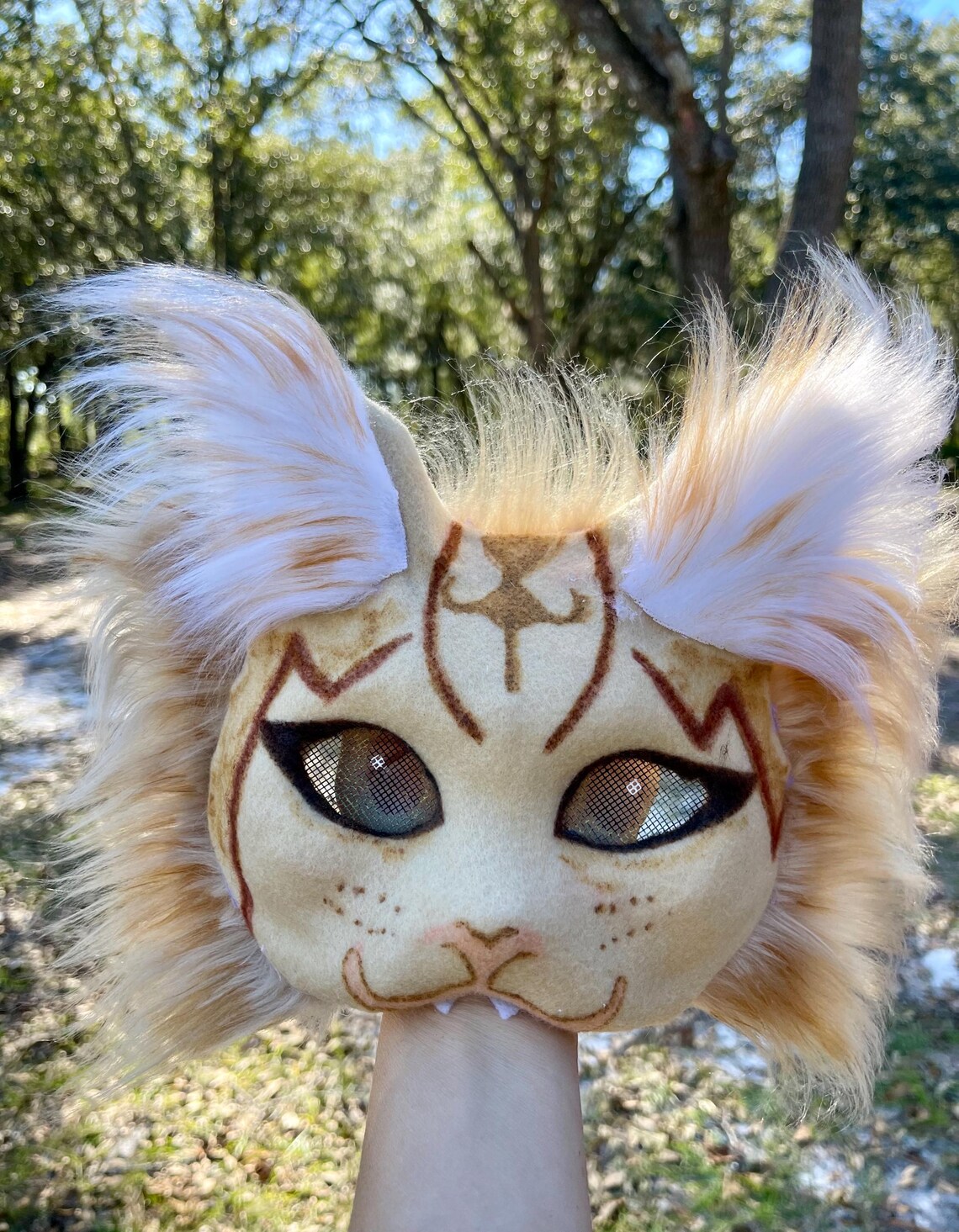 Rare CAT Therian Mask . Fluffy and Furry Masks Hand Painted. Unique ...