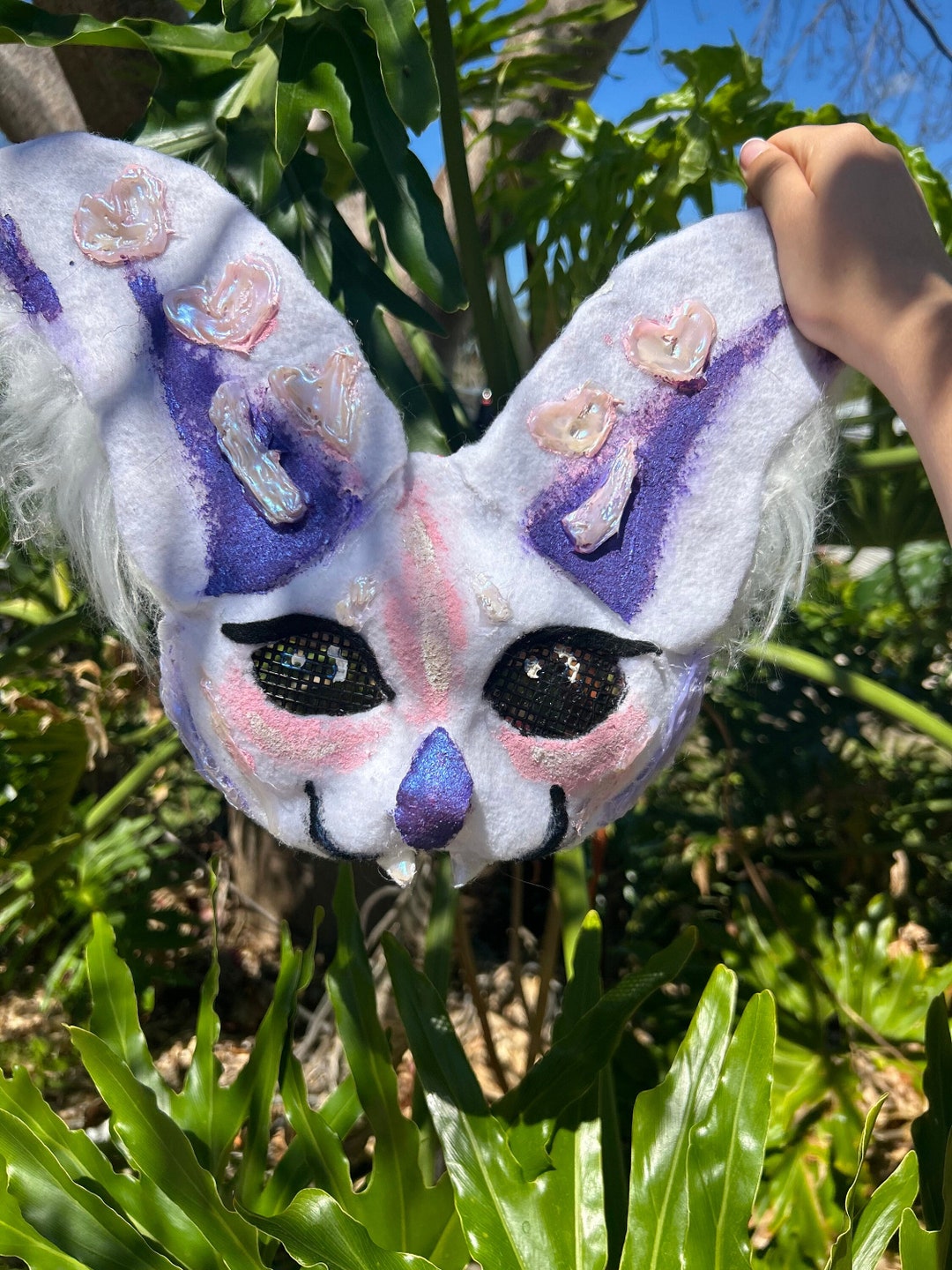 Albino Bat Therian Mask, Furry Masks, Animal Masks. Unique Furry Masks ...