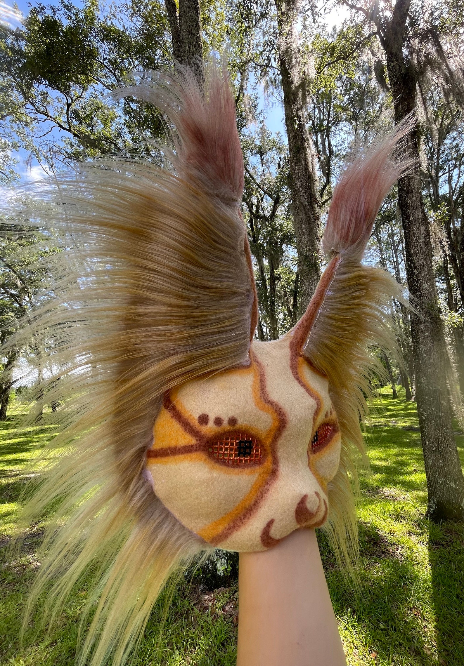 Rare Lynx Therian Mask . Fluffy and Furry Masks Hand Painted. Unique ...