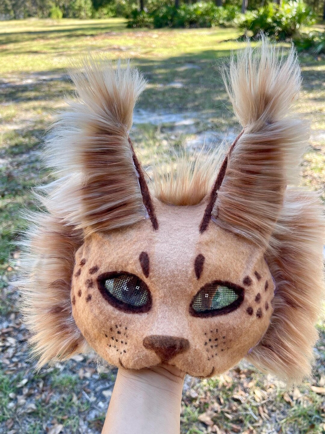 Rare CAT Therian Mask . Fluffy and Furry Masks Hand Painted. Unique ...