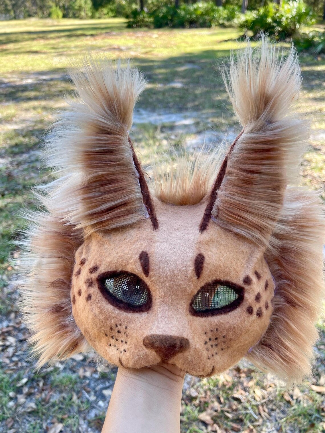 Rare CAT Therian Mask . Fluffy and Furry Masks Hand Painted. Unique ...