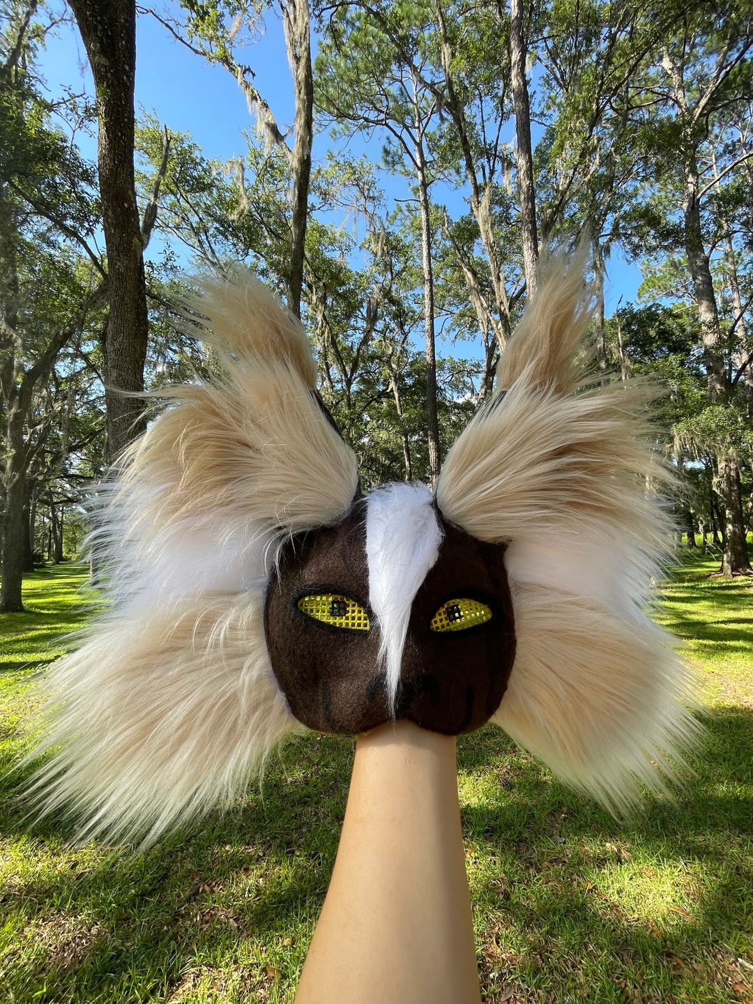 Rare Lynx Therian Mask . Fluffy and Furry Masks Hand Painted. Unique ...