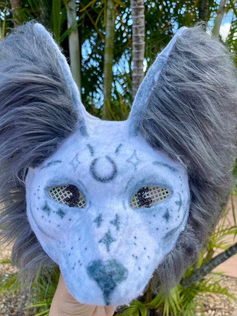 Rare Wolf Therian Mask . Furry Masks Hand Painted. Animal Masks. Unique ...