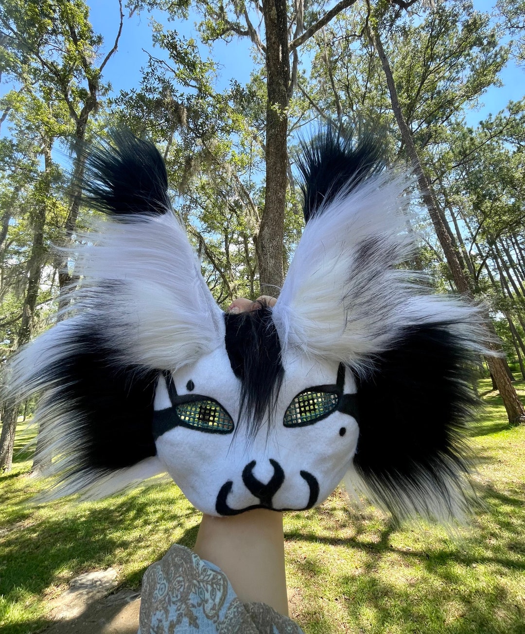 Rare Lynx Therian Mask . Fluffy and Furry Masks Hand Painted. Unique ...