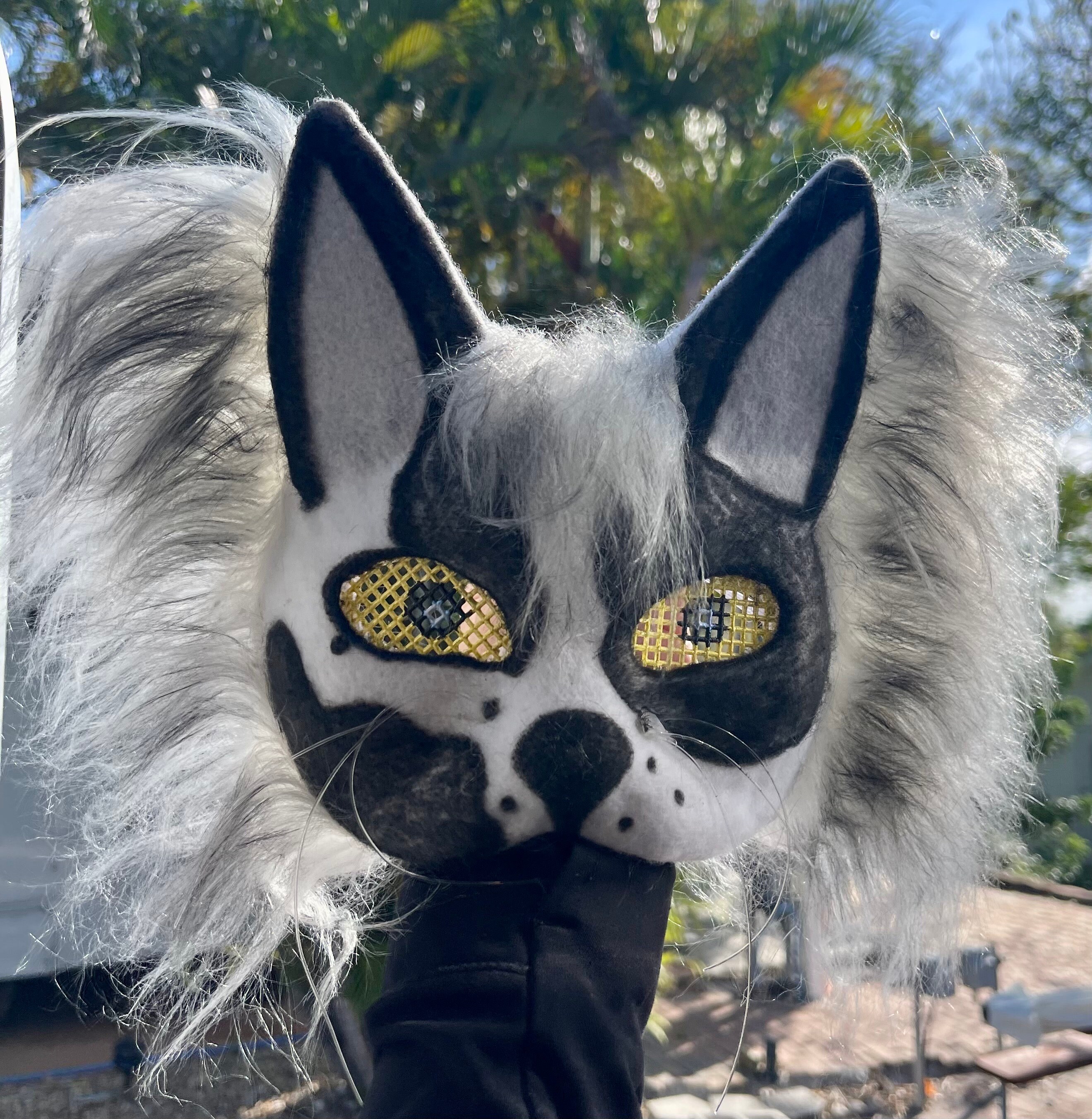 Rare CAT Therian Mask . Fluffy and Furry Masks Hand Painted. Animal ...