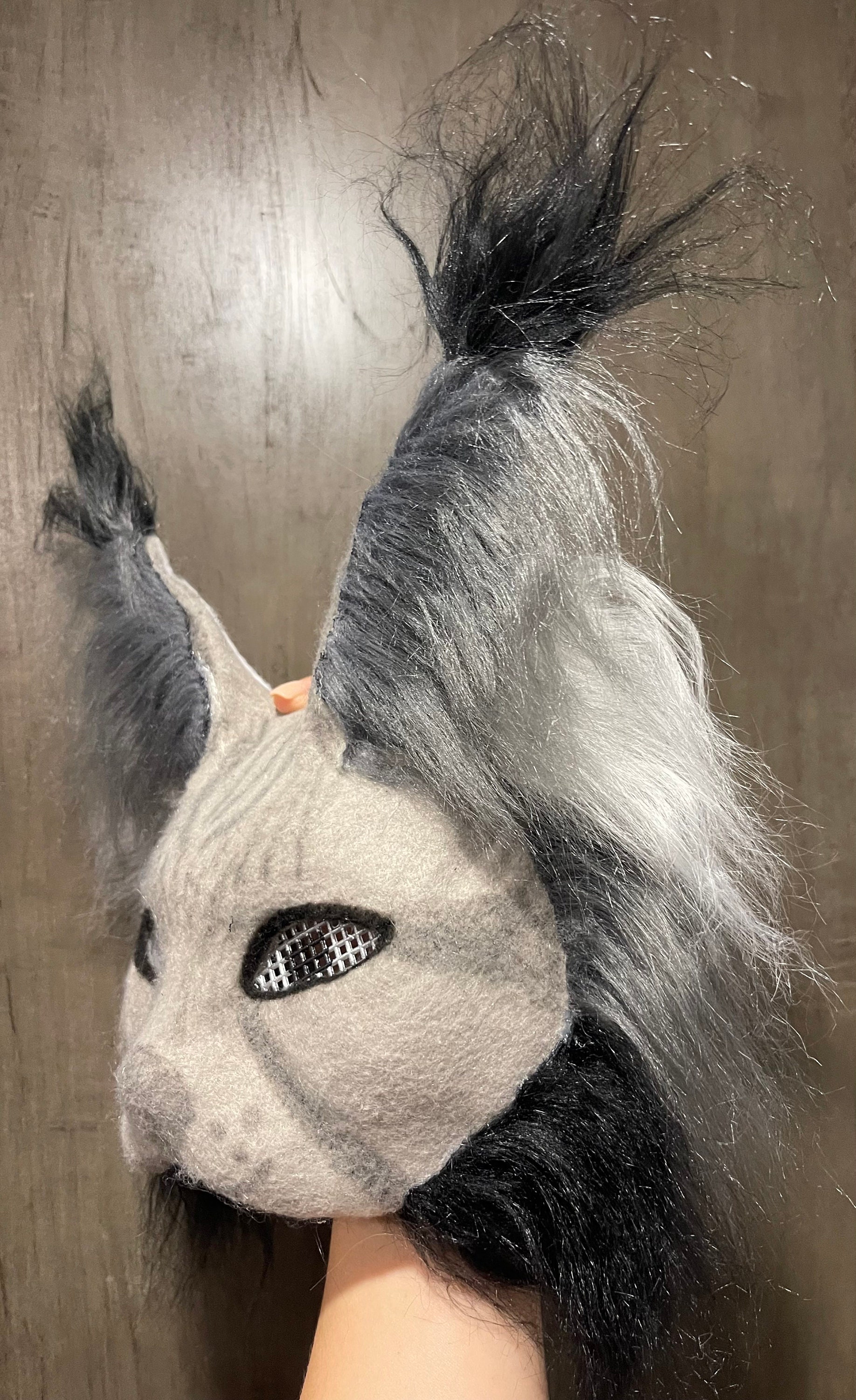 Rare Lynx Therian Mask . Fluffy and Furry Masks Hand Painted. Animal ...