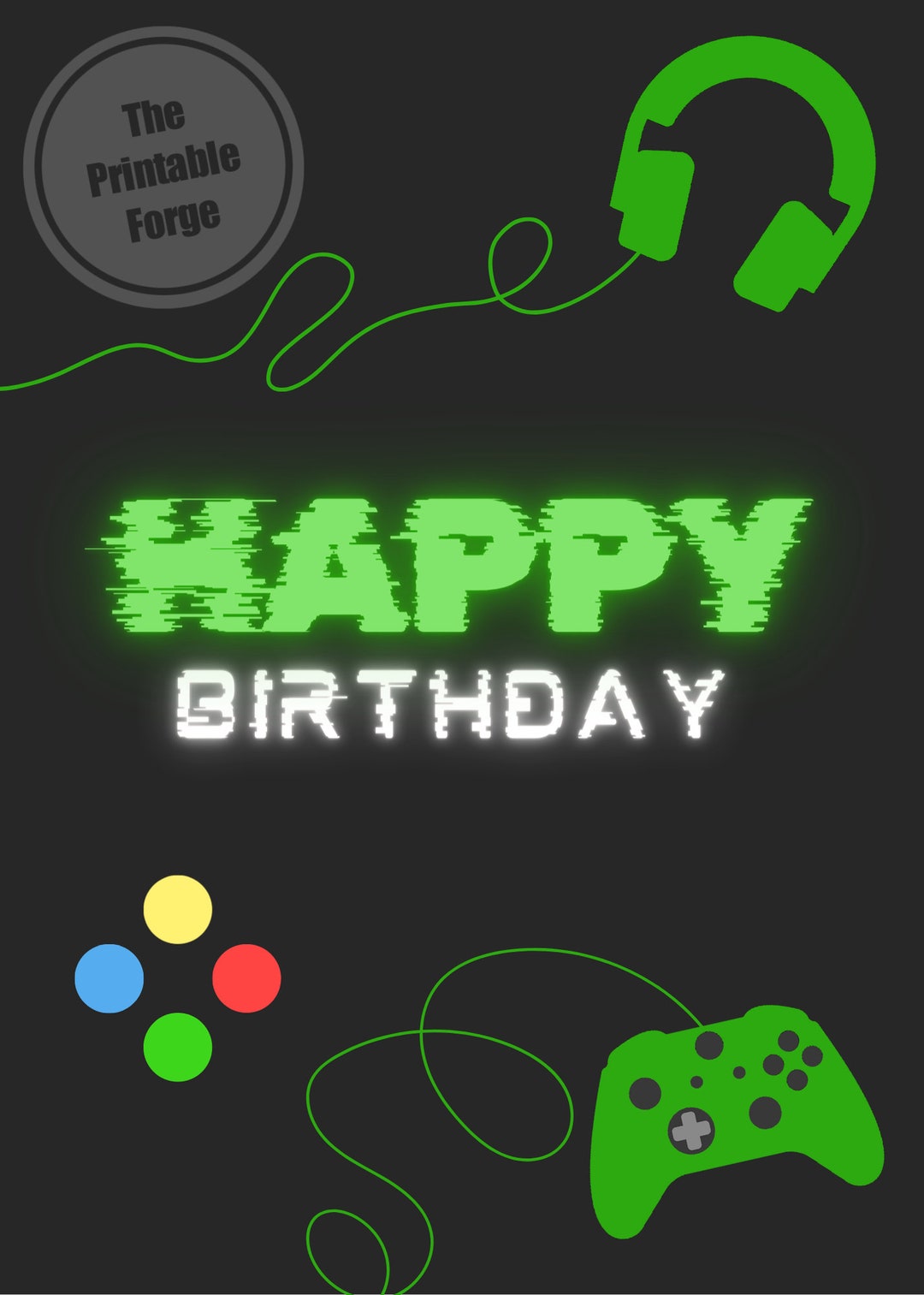 Tarjeta de cumpleaños de Xbox imprimible - Etsy México