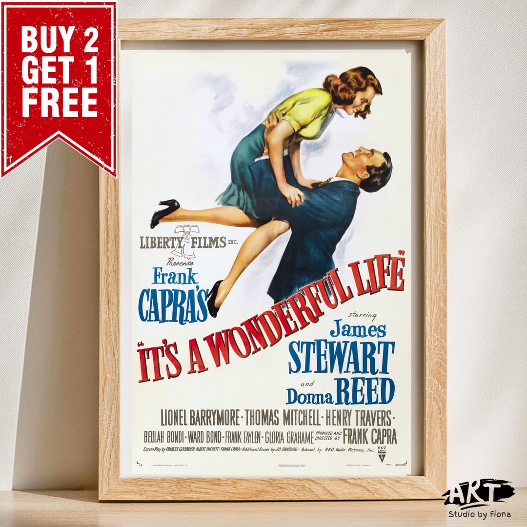 Its A Wonderful Life Poster Movie Poster Movie Prints for Cinema Rooms ...