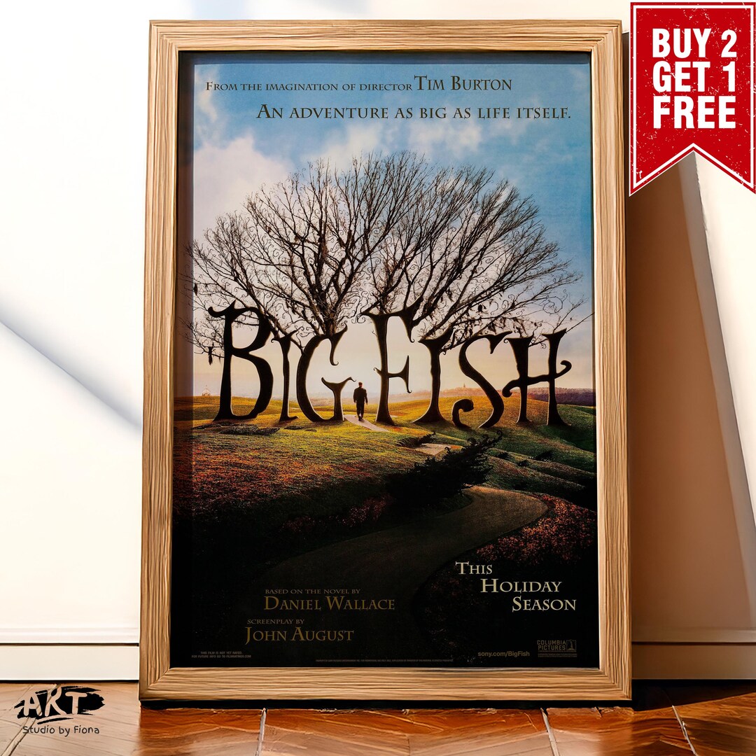 Big Fish Movie Poster: Tim Burton Film, Ewan Mcgregor, Fantasy Art ...