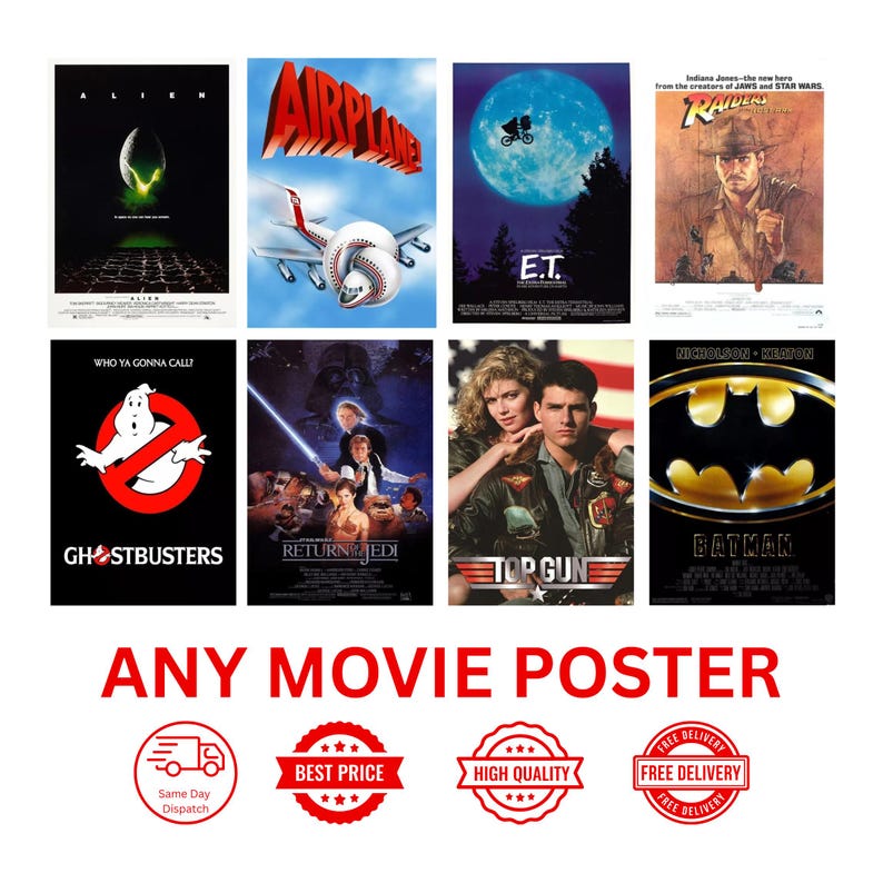 Any Original Movie Poster Choose Your Favourite Movie Film TV Poster ...