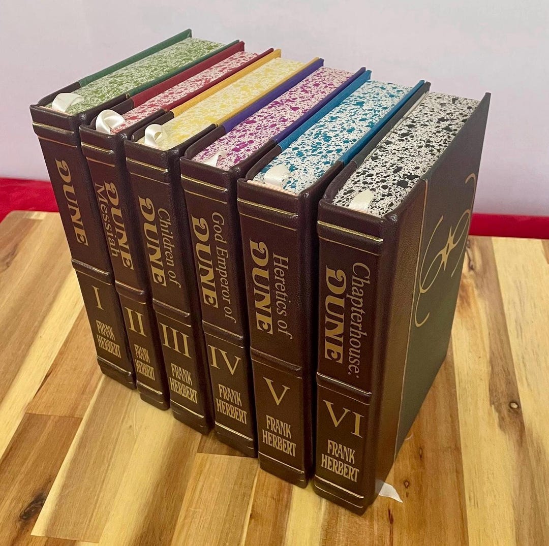 Dune Series Complete 6 Book Set - Frank Herbert - Leatherbound ...