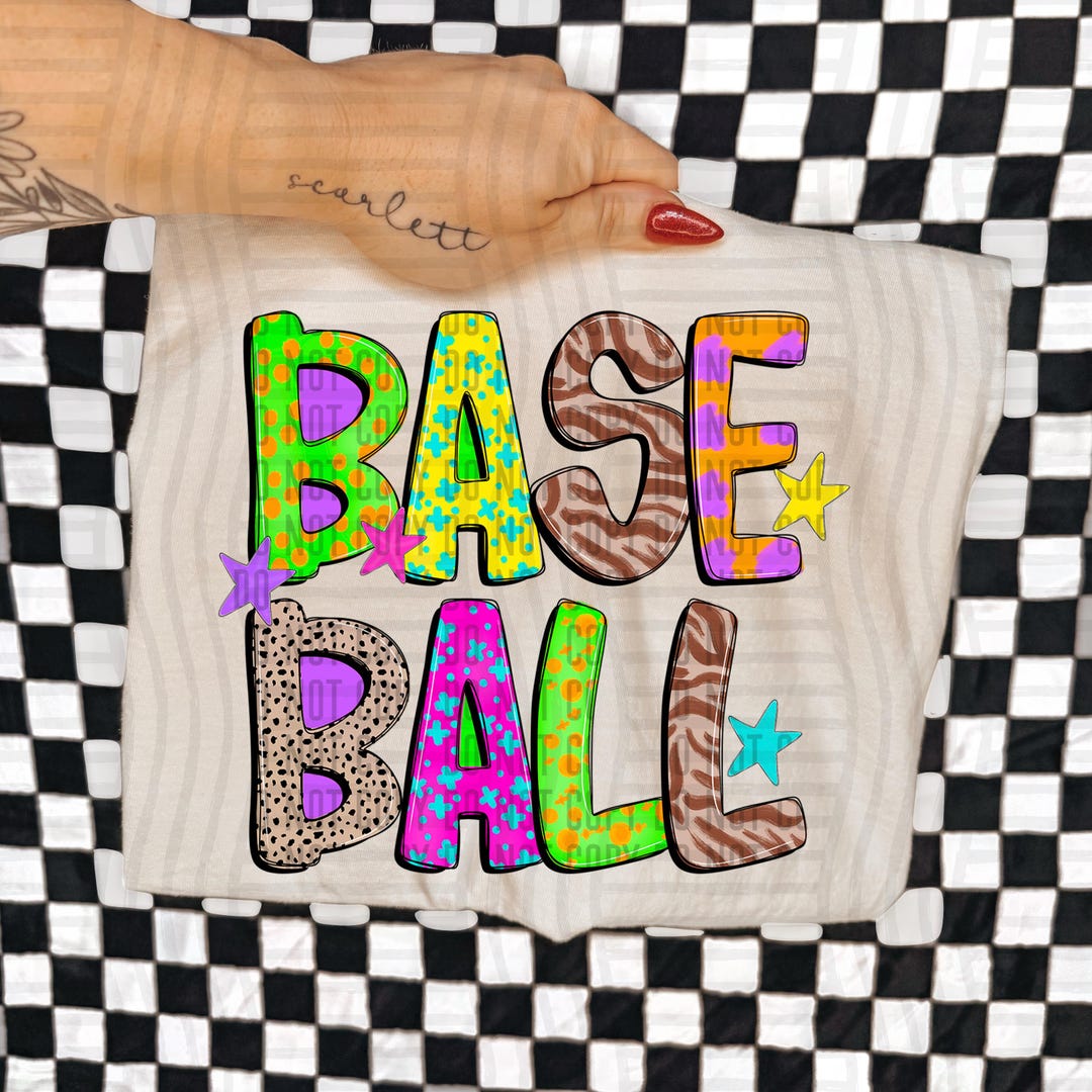 Funky Mix up Baseball | 300 DPI Digital Download PNG - Etsy