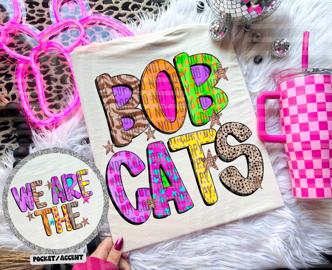 Bobcats - Funky Bright Mascots With Pocket Design - 300 DPI Digital ...