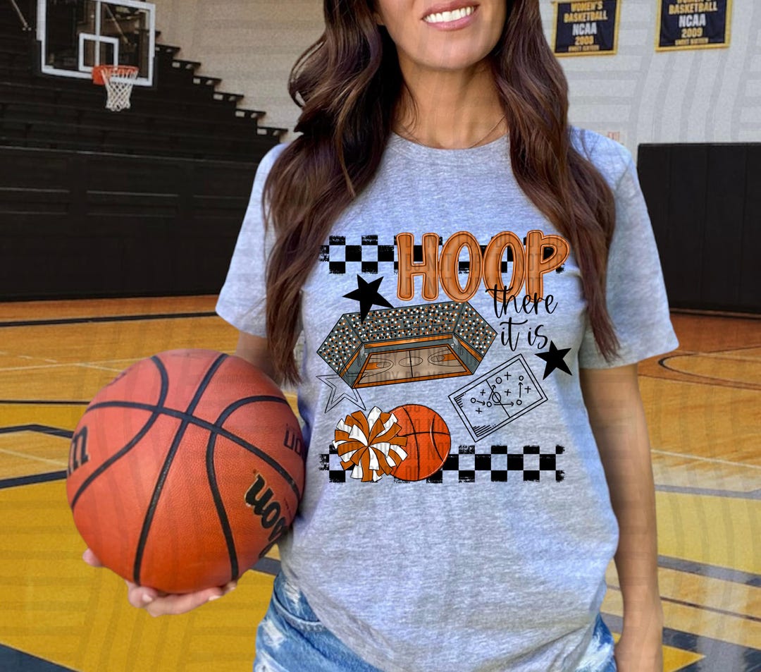 Hoop There It is - Burnt Orange - Basketball Design | 300 DPI Digital ...