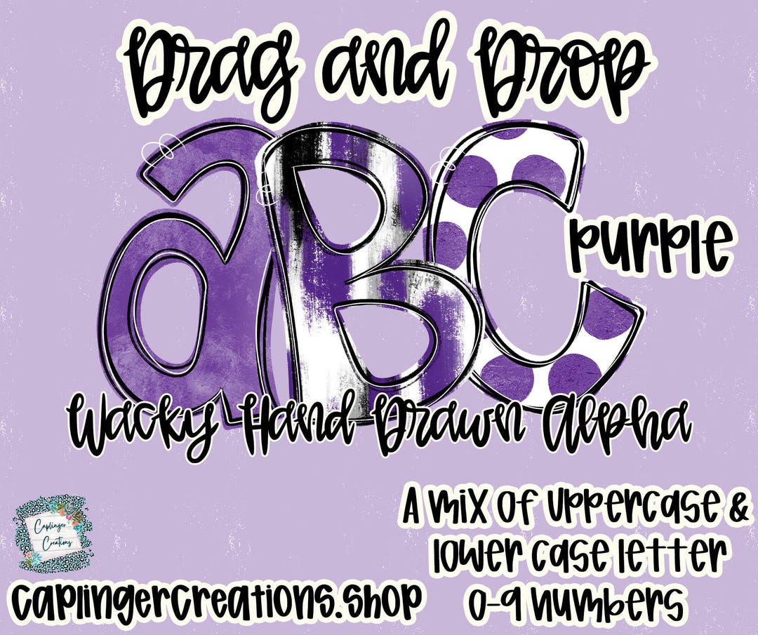 PURPLE = Wacky Spirt - Includes A Mix of Uppercase and Lowercase A-Z ...