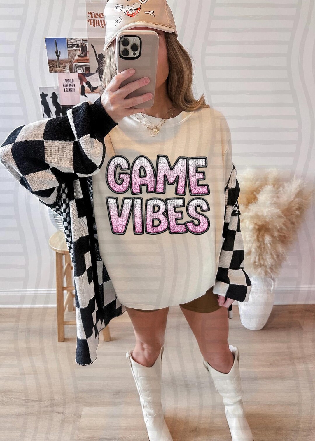 Pink Glitter GAME VIBES | 300dpi Digital Download PNG - Etsy