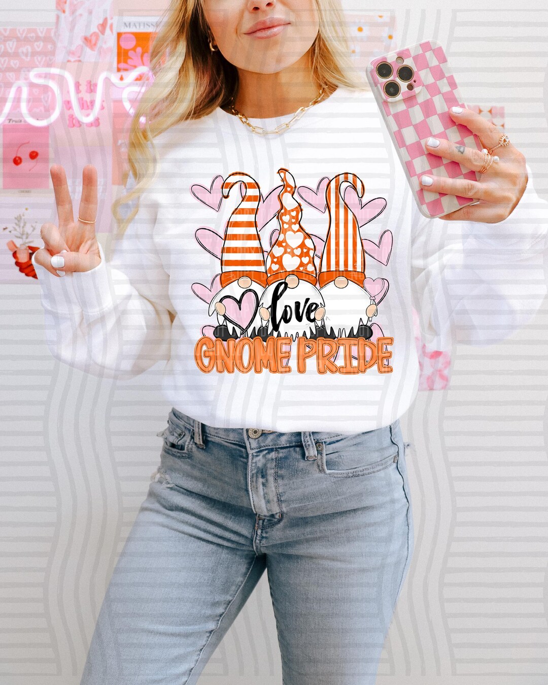 Gnome Pride - Orange - School Valentine Design | 300 DPI Digital ...
