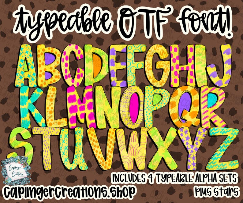 Funky Mix Ups Set of 4 Complete Sets- Alpha FONT A-Z | TYPEABLE FONT - Etsy