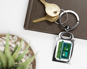 Mid Century Modern Keychain - Etsy