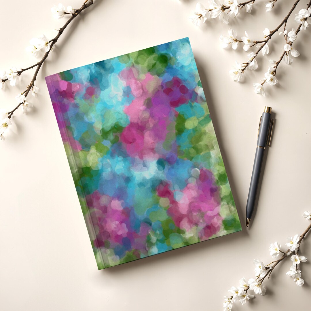 Watercolor Journal, Modern Impressionist Lined Pages Notebook, Abstract ...