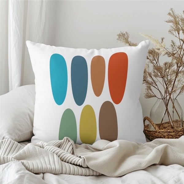 Colorful Mid Century Modern Throw Pillows - Etsy