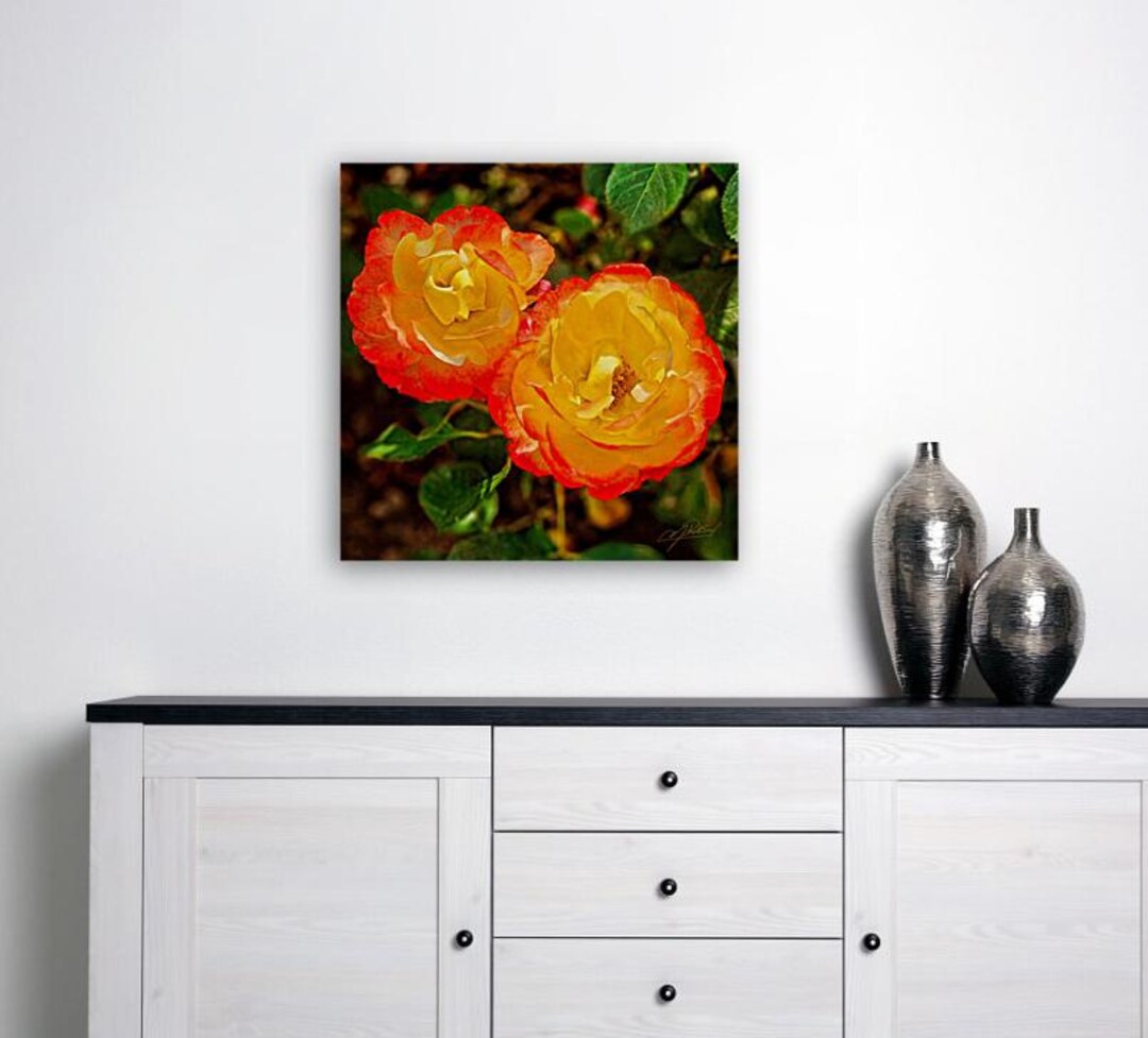 FIRE ROSES - Etsy