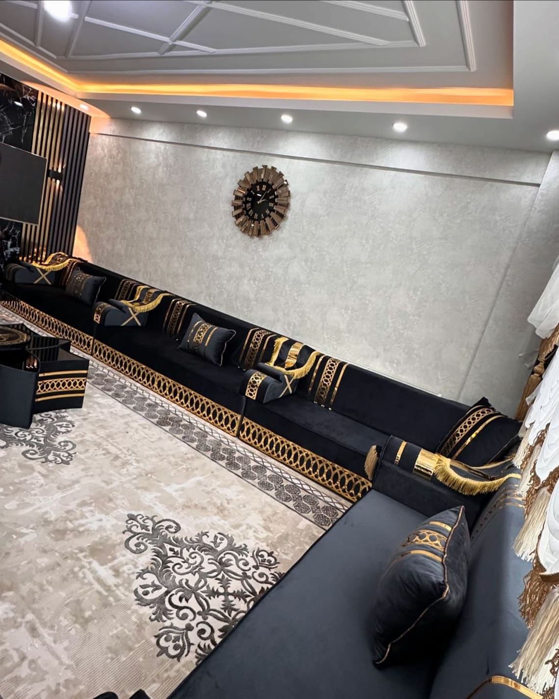 Custom Design Arabic Sofa, U Shaped Arabic Sofa Set, Moroccan Sofa Set ...