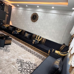 Custom Design Arabic Sofa, U Shaped Arabic Sofa Set, Moroccan Sofa Set ...