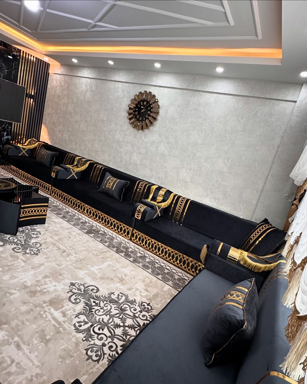 Custom Design Arabic Sofa, U Shaped Arabic Sofa Set, Moroccan Sofa Set ...