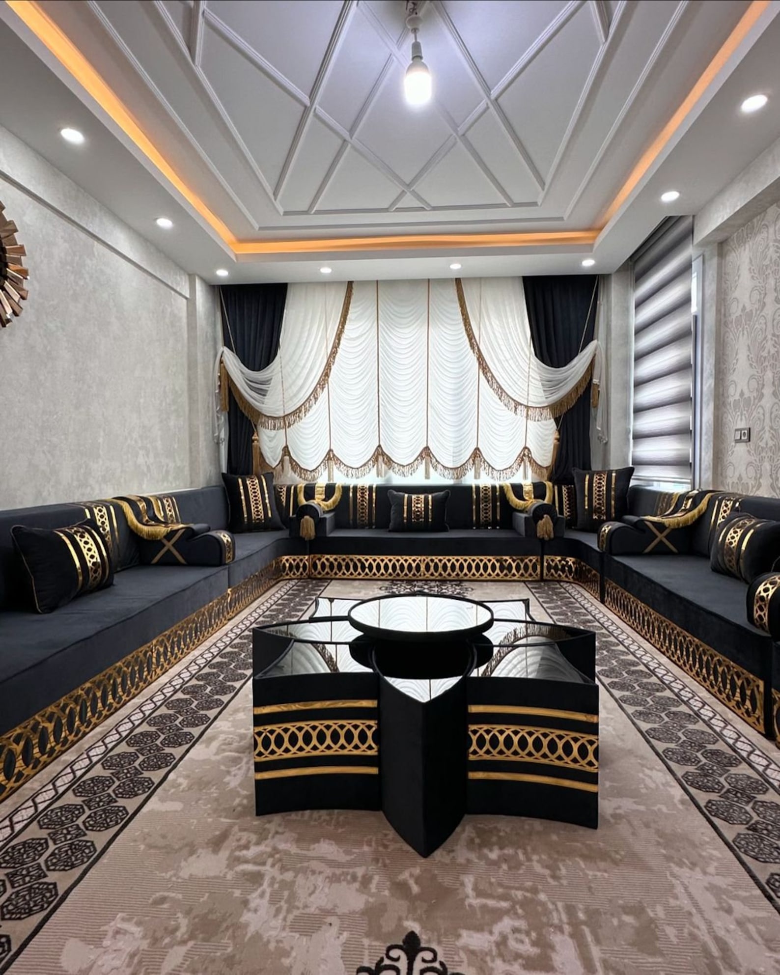 Custom Design Arabic Sofa, U Shaped Arabic Sofa Set, Moroccan Sofa Set ...