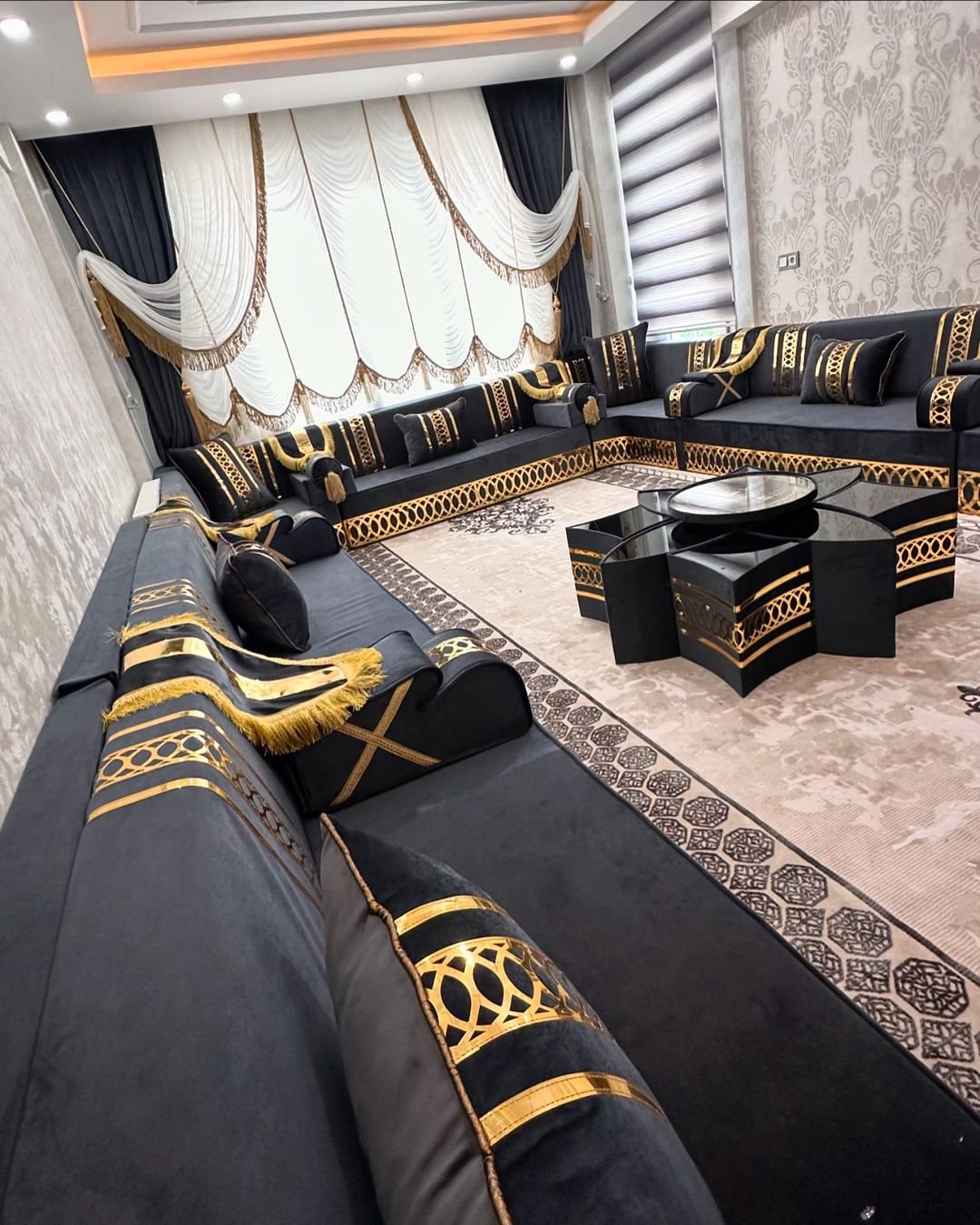 Custom Design Arabic Sofa, U Shaped Arabic Sofa Set, Moroccan Sofa Set ...