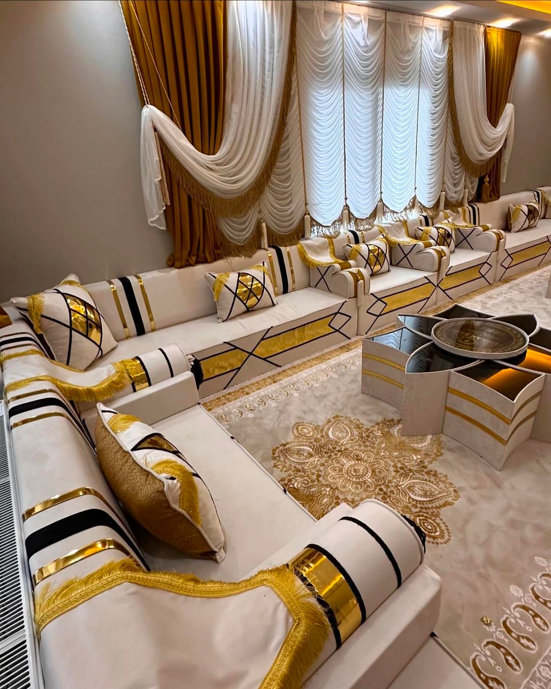 Custom Design Arabic Sofa, U Shaped Arabic Sofa Set, Moroccan Sofa Set ...