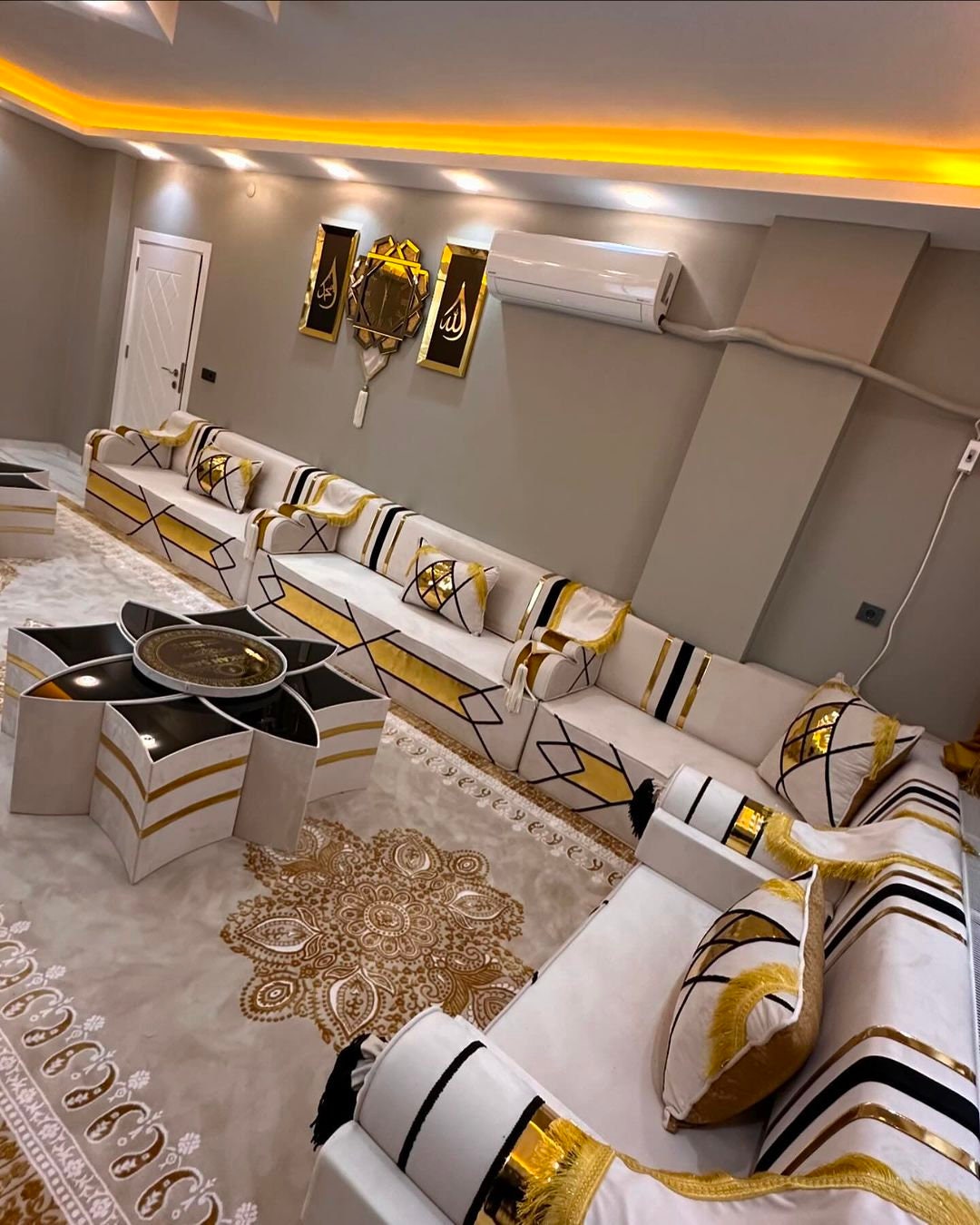 Custom Design Arabic Sofa, U Shaped Arabic Sofa Set, Moroccan Sofa Set ...