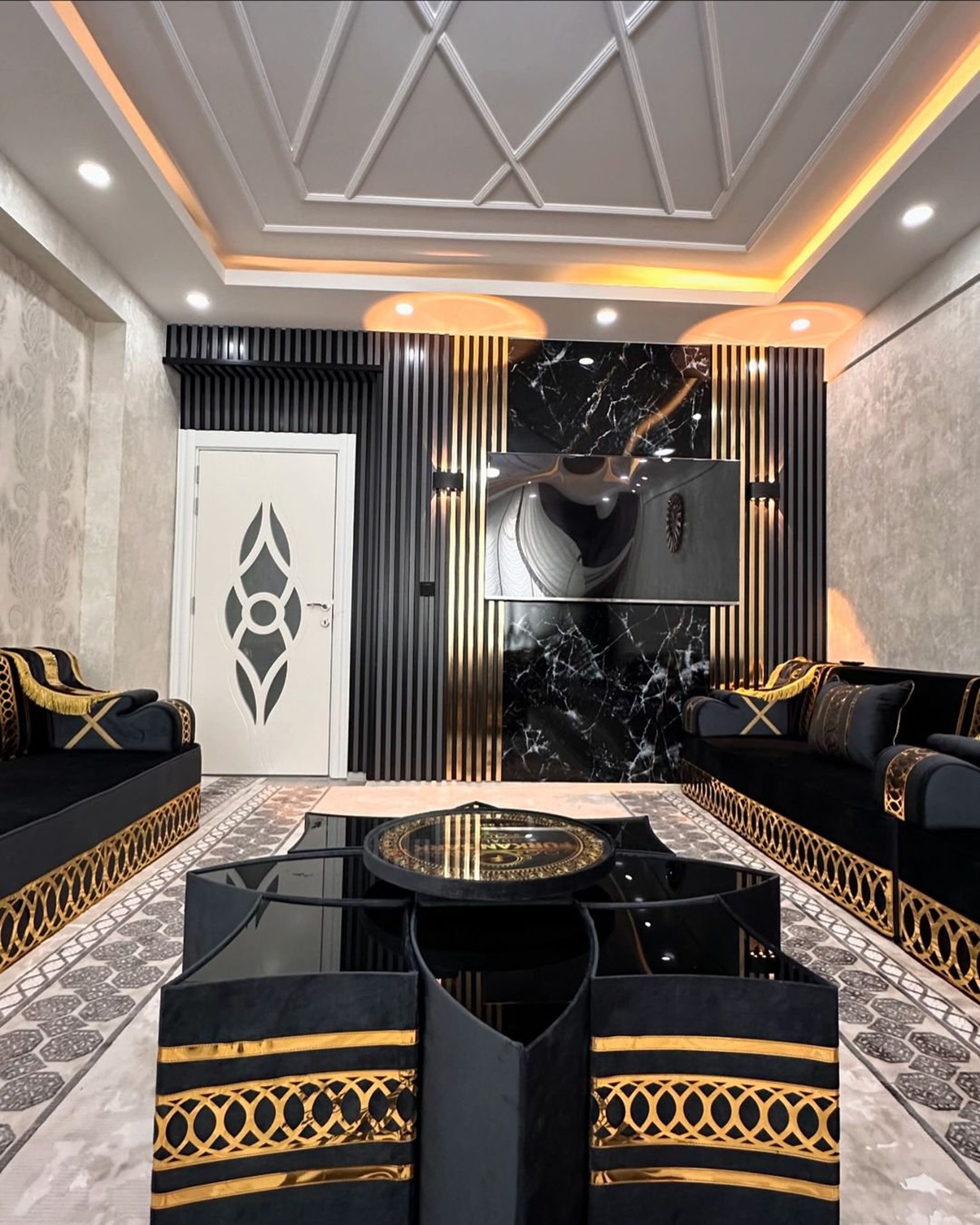 Custom Design Arabic Sofa, U Shaped Arabic Sofa Set, Moroccan Sofa Set ...