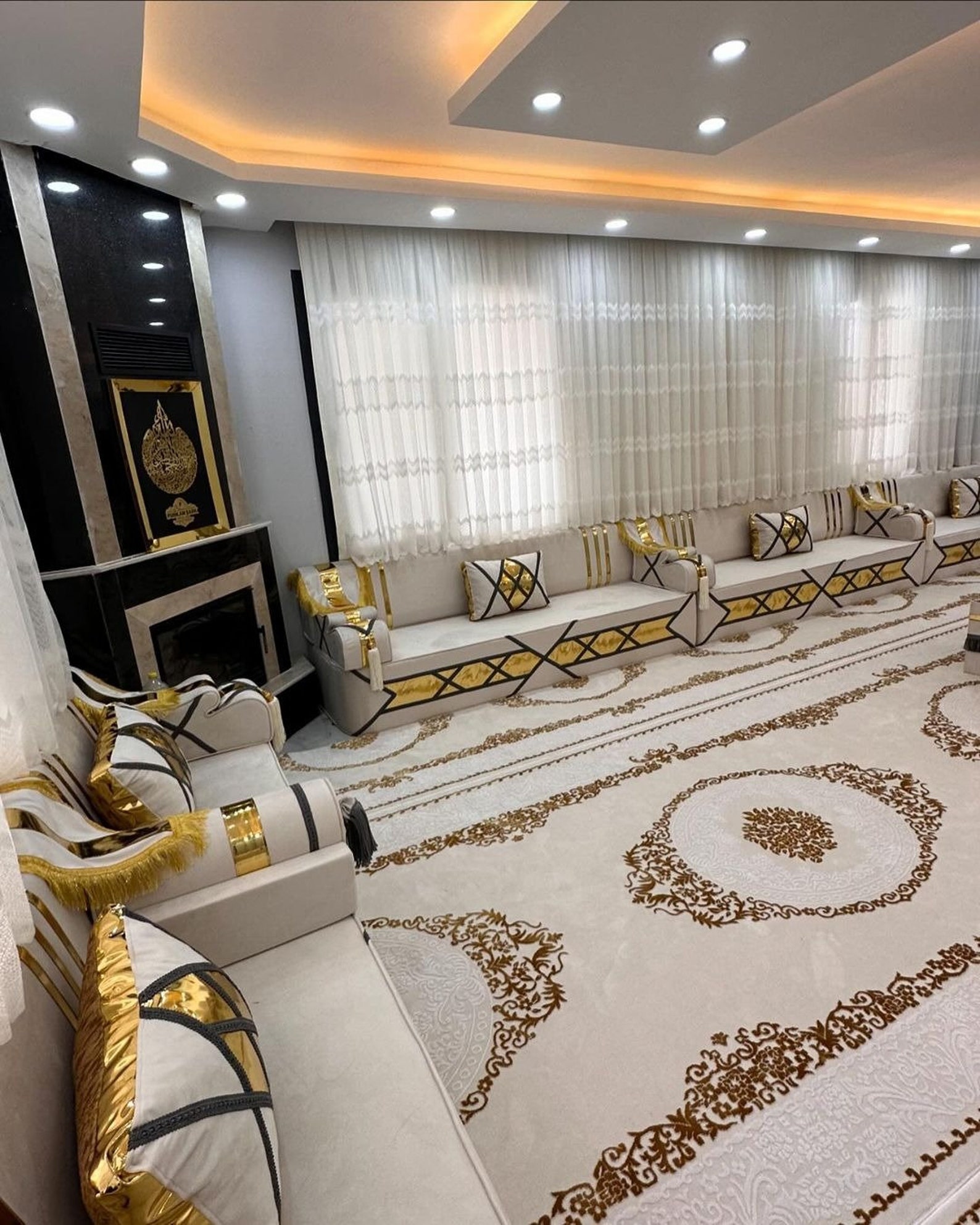 Custom Design Arabic Sofa, U Shaped Arabic Sofa Set, Moroccan Sofa Set ...