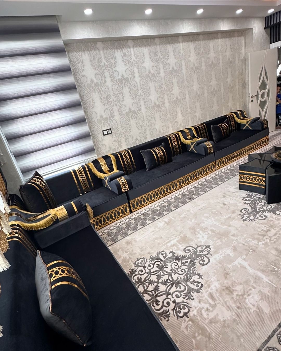 Custom Design Arabic Sofa, U Shaped Arabic Sofa Set, Moroccan Sofa Set ...