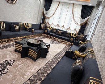 Custom Design Arabic Sofa, U Shaped Arabic Sofa Set, Moroccan Sofa Set ...