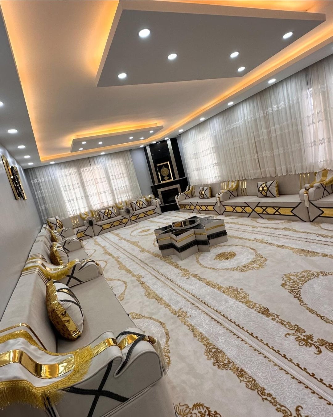 Custom Design Arabic Sofa, U Shaped Arabic Sofa Set, Moroccan Sofa Set ...