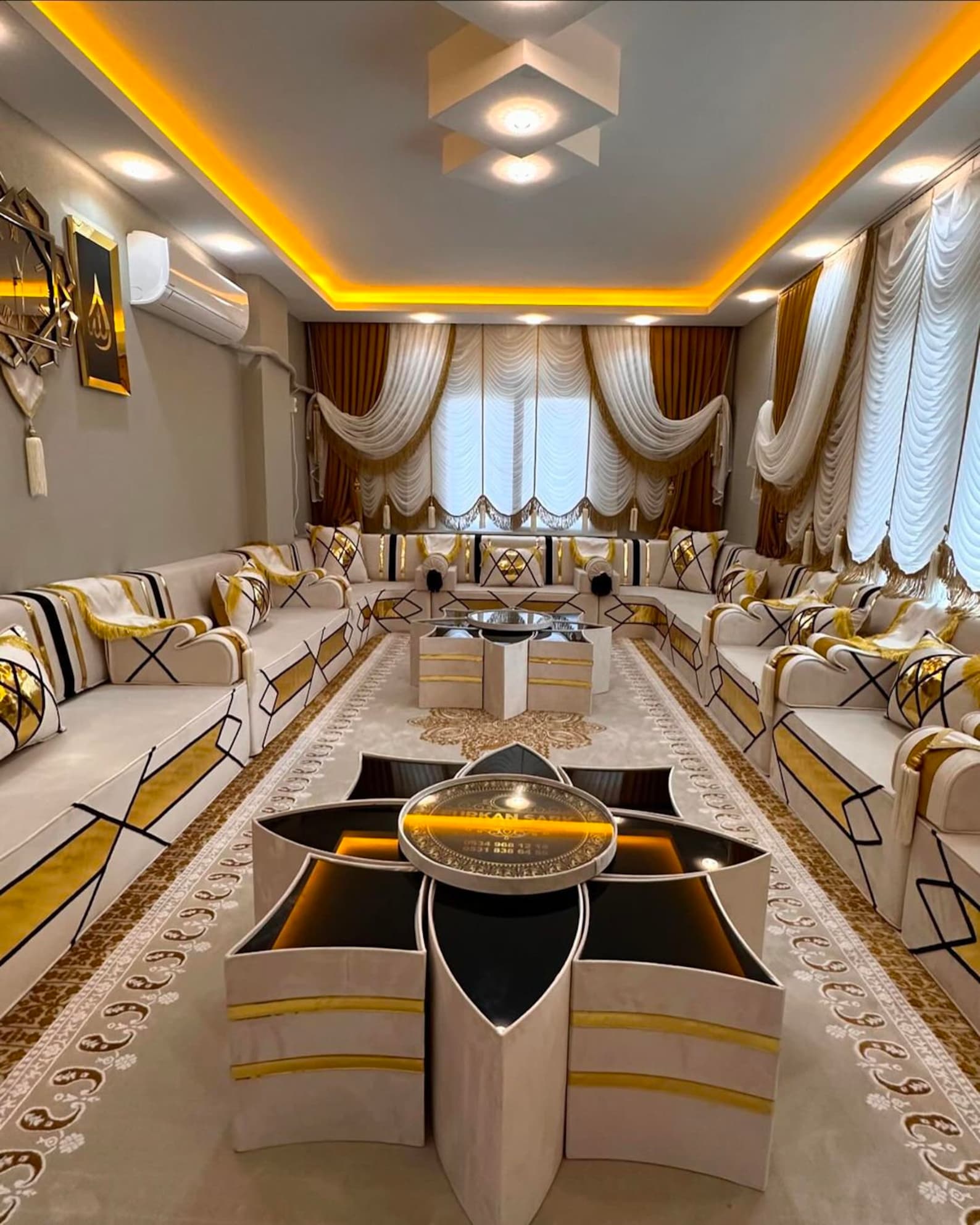 Custom Design Arabic Sofa, U Shaped Arabic Sofa Set, Moroccan Sofa Set ...