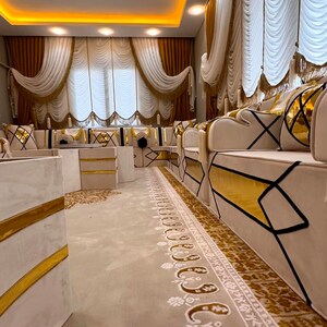 Custom Design Arabic Sofa, U Shaped Arabic Sofa Set, Moroccan Sofa Set ...