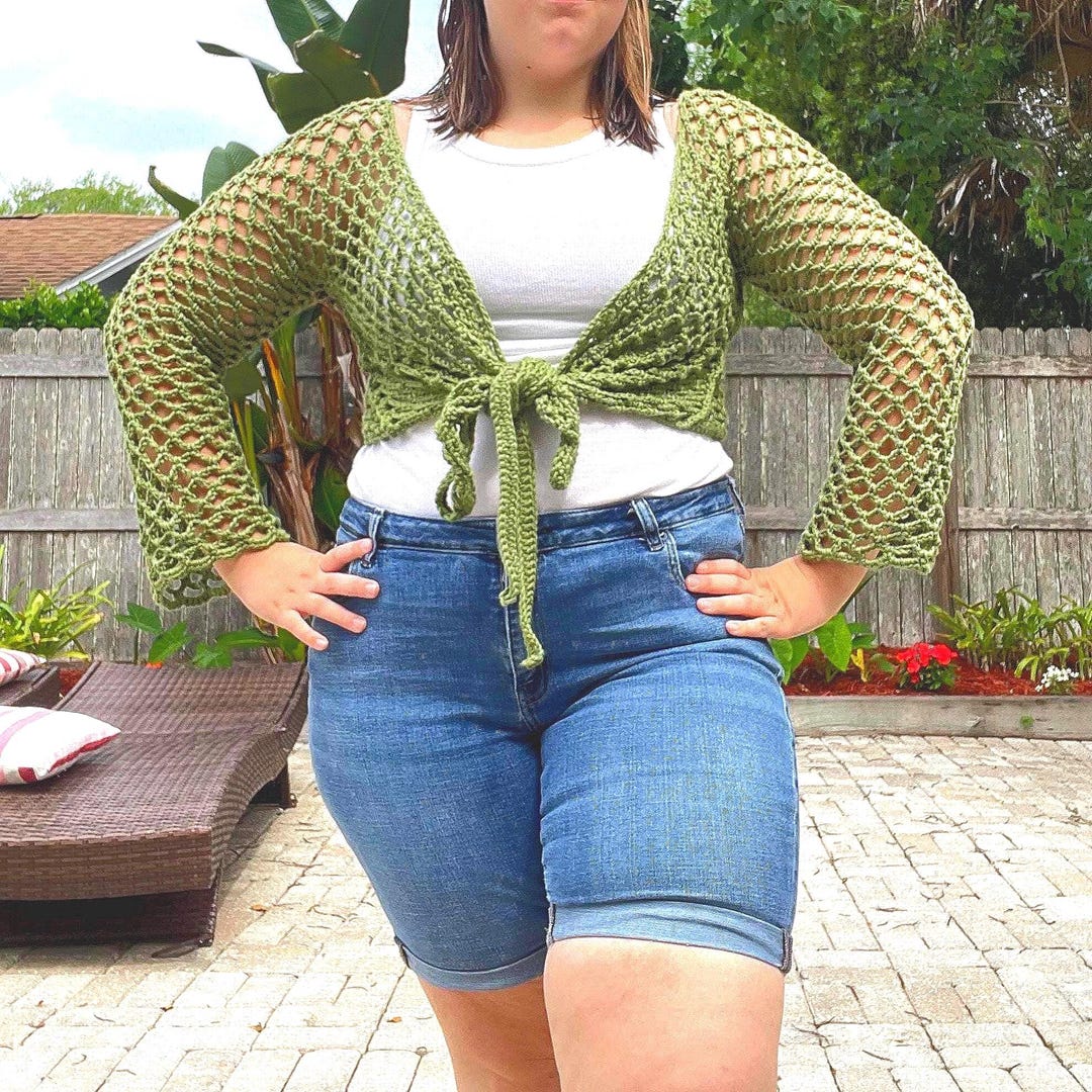 Crochet Mesh Summer Tie Cardigan Beach Cover Up - Etsy