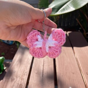 Crochet Butterfly Keychain - Etsy