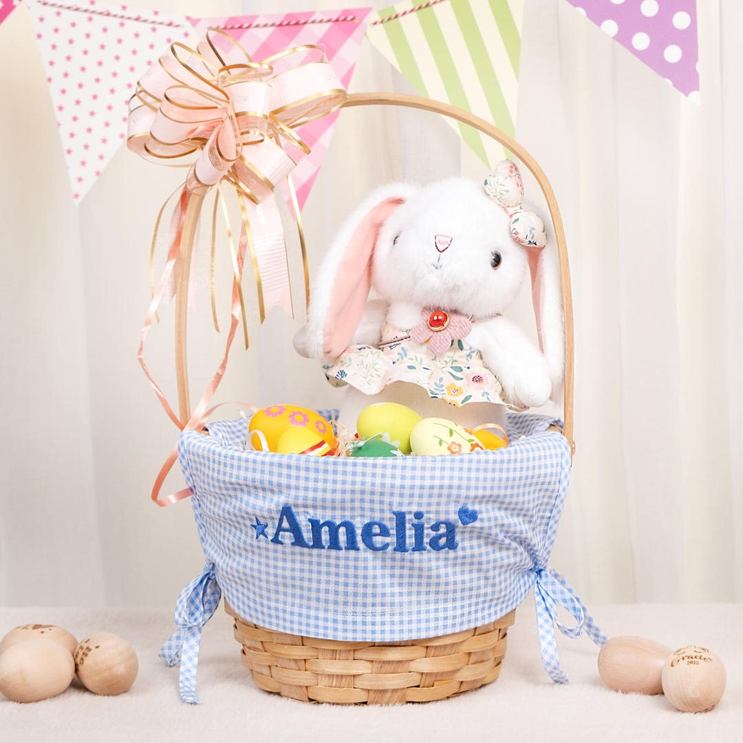 Personalized Easter Basket for Boy Girls Easter Basket Embroidered ...