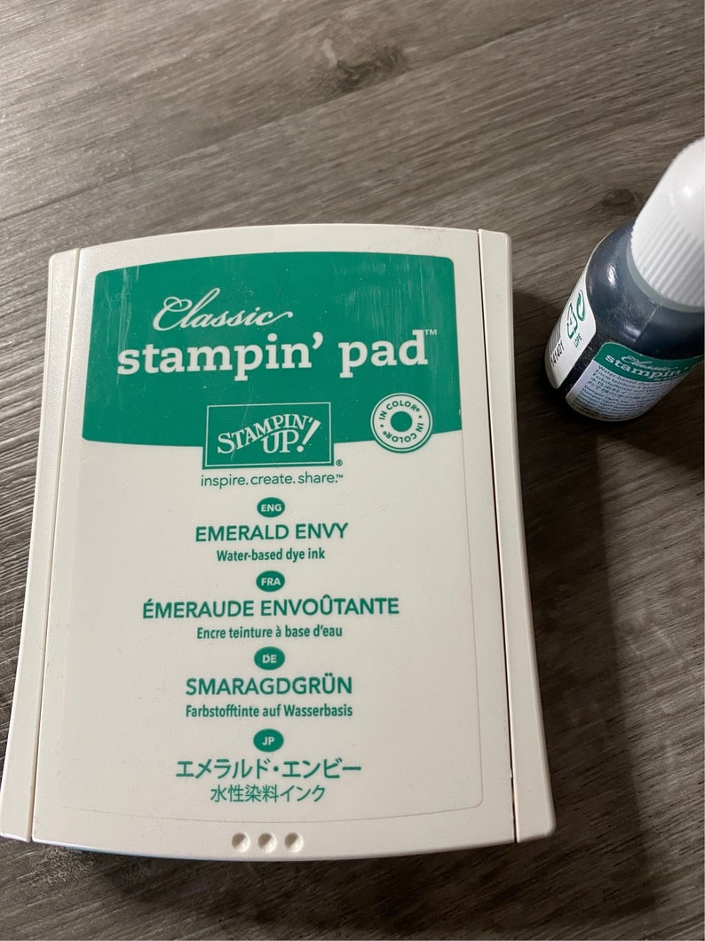 Stampin up Retired Classic Stamp Pad and Reinker Emerald Envy - Etsy