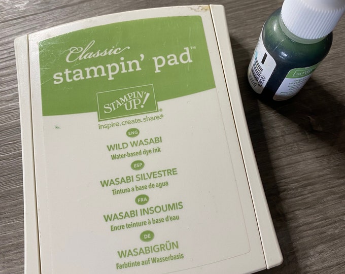 Stampin up Retired Classic Stamp Pad and Reinker Wild Wasabi - Etsy