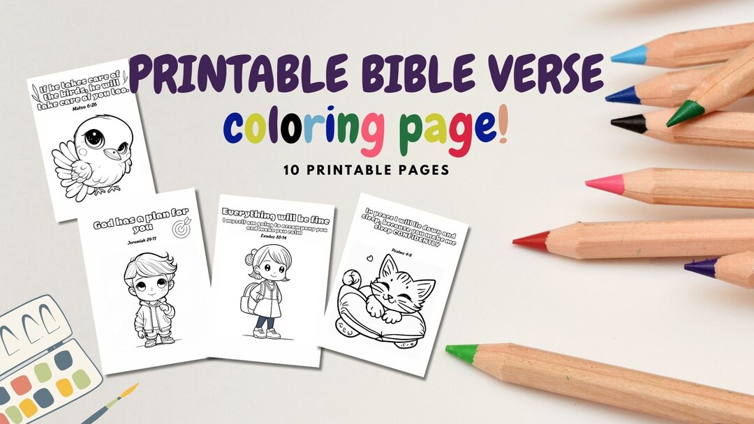 Bible Verse Coloring Pages, Sunday School Activities for Kids ...