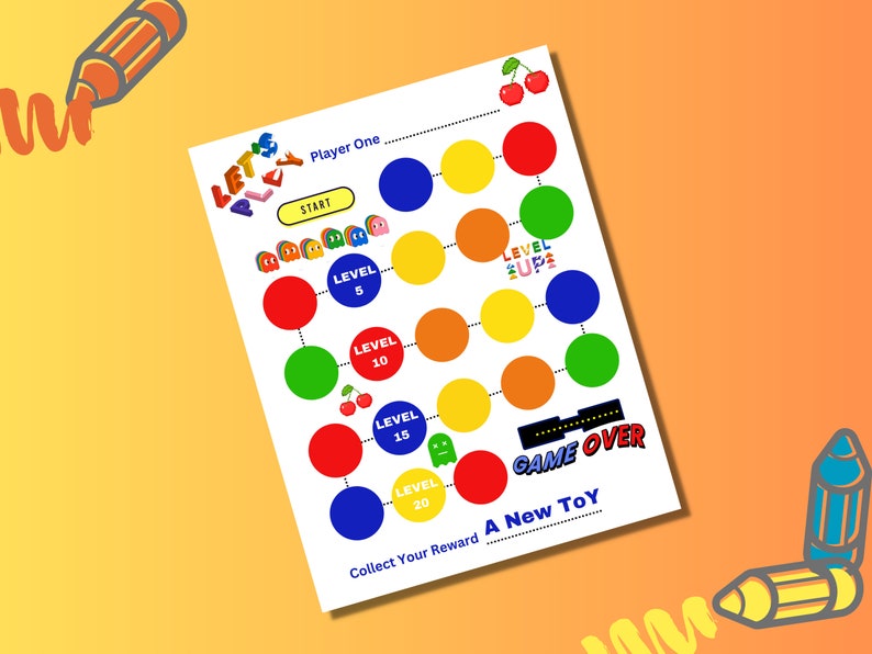 Printable Reward Charts for Kids. Pac Man Game Rewards Chart. Potty ...