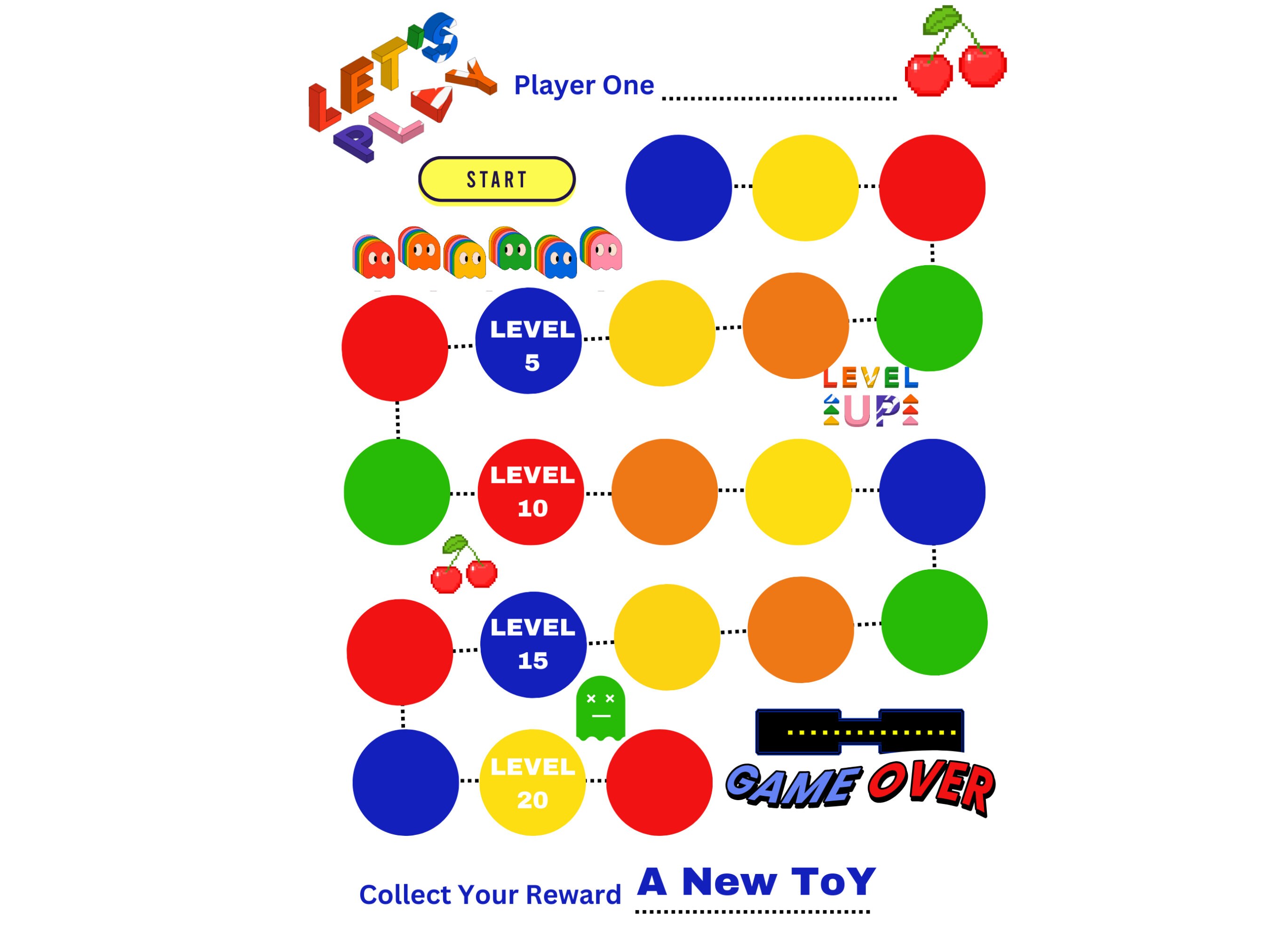 Printable Reward Charts for Kids. Pac Man Game Rewards Chart. Potty ...