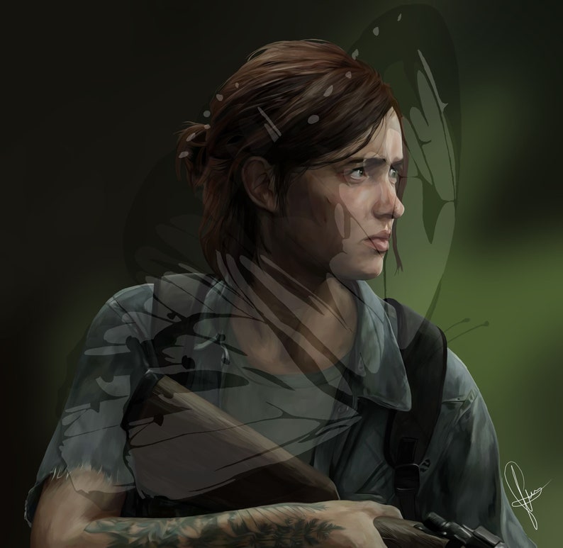Ellie Williams the Last of Us Pt2 8x8in Print - Etsy